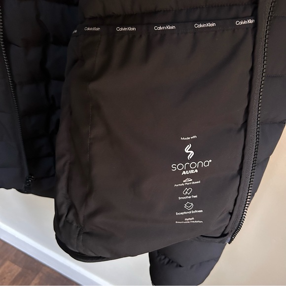 Calvin Klein | Jackets & Coats | Calvin Klein New Mens Sorona Aura Black 7 Degree Hooded Puffer ...